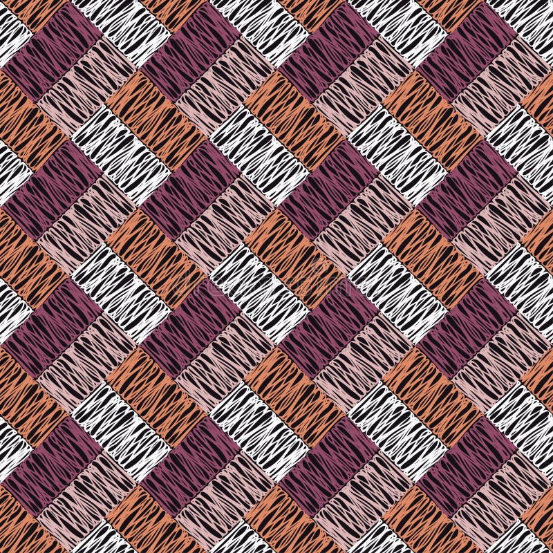 Seamless Abstract Geometric Pattern. the Texture of Rhombus. Brushwork ...