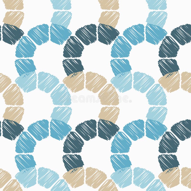 Seamless Abstract Geometric Pattern. Wave. Mosaic Texture. Brushwork ...