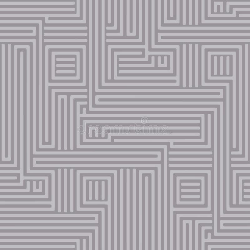 Seamless Abstract Geometric Patterns. Simple Labyrinth Vector ...