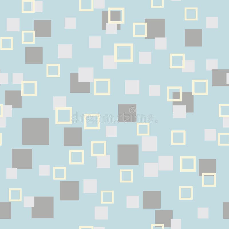 Seamless Abstract Geometry Pattern with Squares in Simple Colors Stock ...