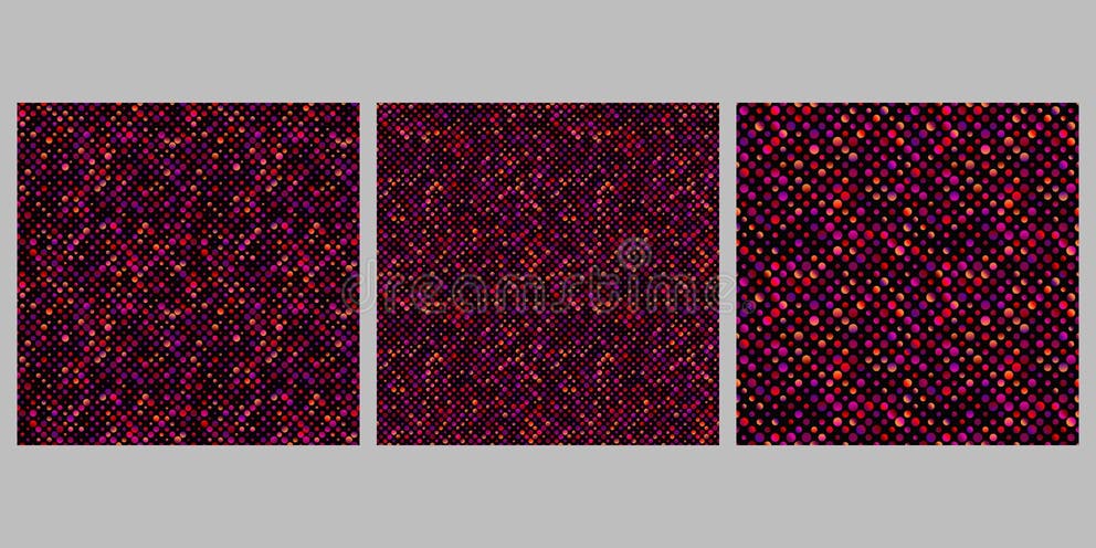 Seamless Abstract Gradient Random Dot Pattern Background Set Stock ...