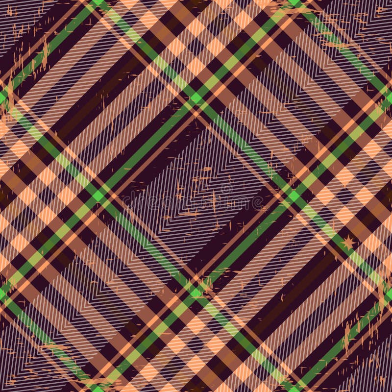 Seamless Abstract Grange Brown Checkered Pattern Stock Vector ...