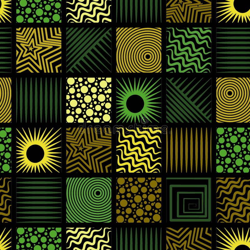 Cells with Different Patterns Seamless Wallpaper Stock Vector ...