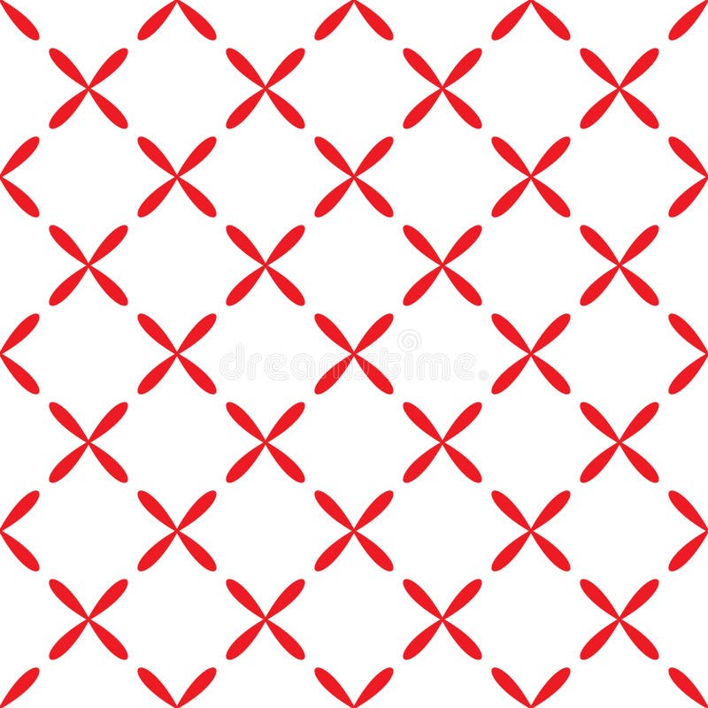 Seamless Abstract Grid Art White Red Pattern Stock Vector ...