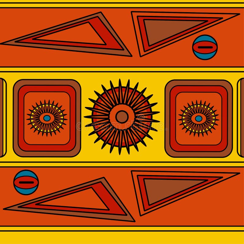 Seamless Ethnic Background Folk African Endless Pattern Stock ...