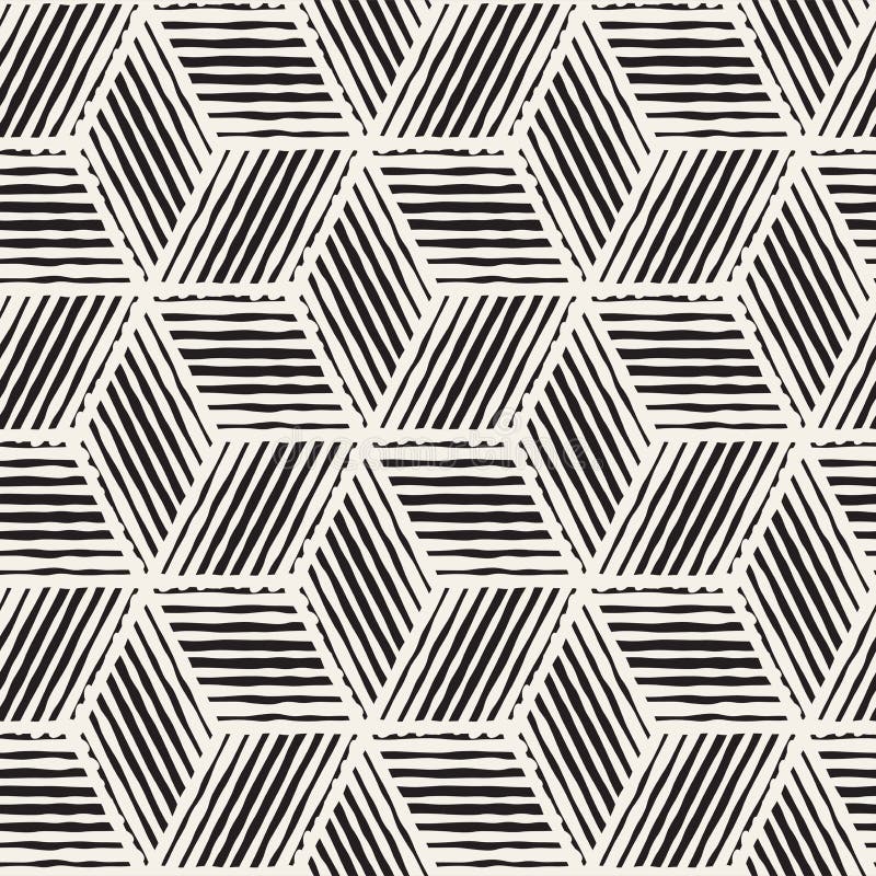 Seamless Abstract Hand Drawn Pattern. Vector Freehand Lines Background ...