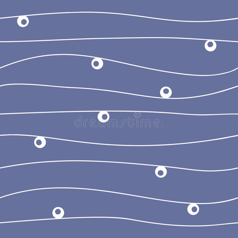 Seamless Abstract Hand Drawn Pattern with Waves and Circles, Violet and ...
