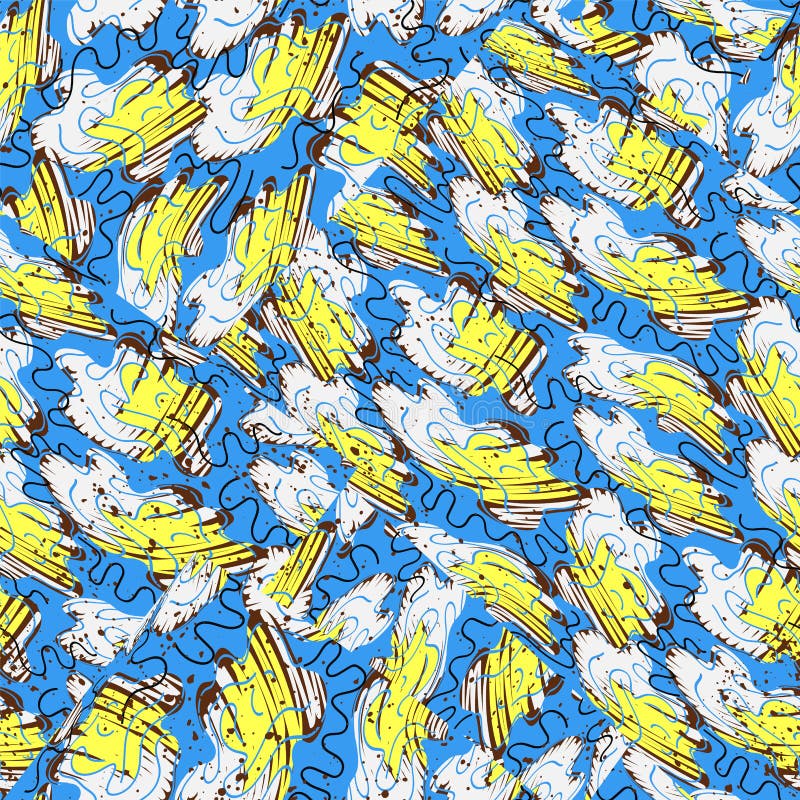 Seamless Abstract Hand Drawn Unusual Pattern Stock Vector ...