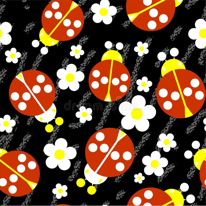 Seamless Abstract Ladybug Grunge Texture 537 Stock Vector ...