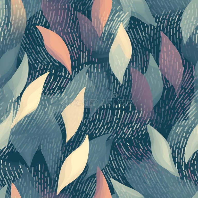 Seamless Abstract Leaves Pattern. Vector I Stock Illustration ...