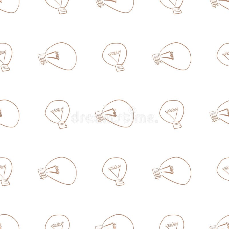 Seamless Abstract Light Bulb Illustrations Background. Surface, Shape ...