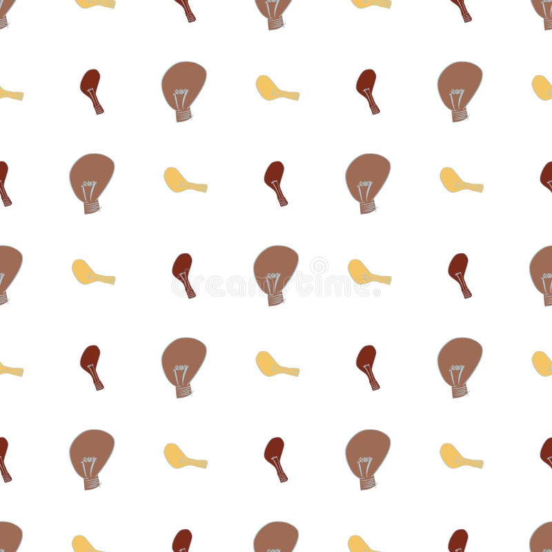 Seamless Abstract Light Bulb Illustrations Background. Vector, Vision ...