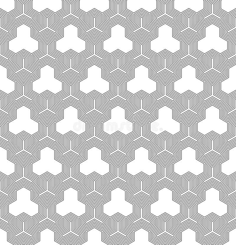 Seamless Abstract Linear Geometric Pattern .Black Color Stock Vector ...