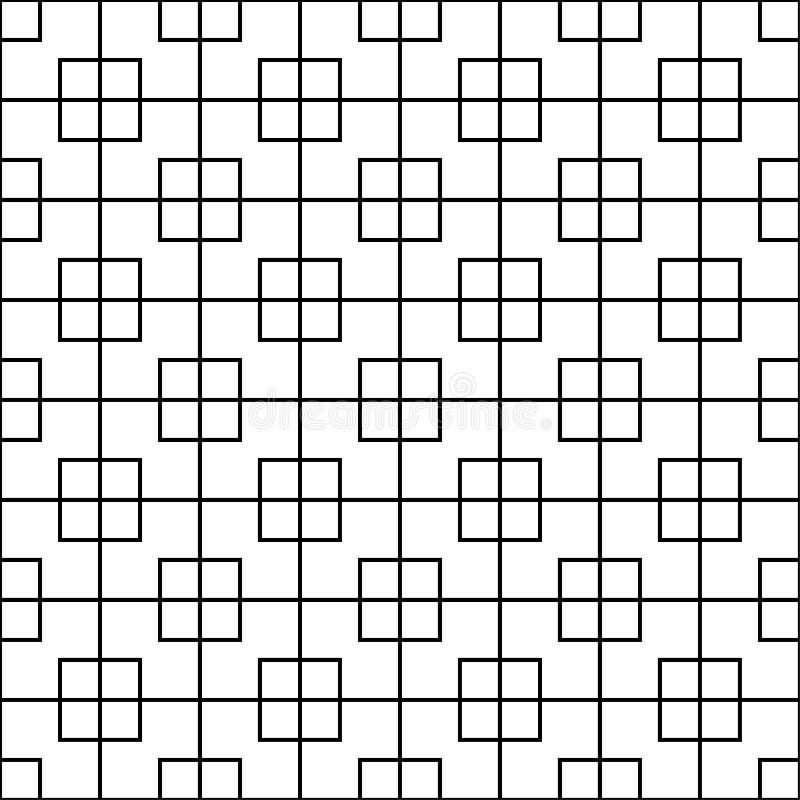 Seamless Abstract Linear Square Pattern Stock Vector - Illustration of ...