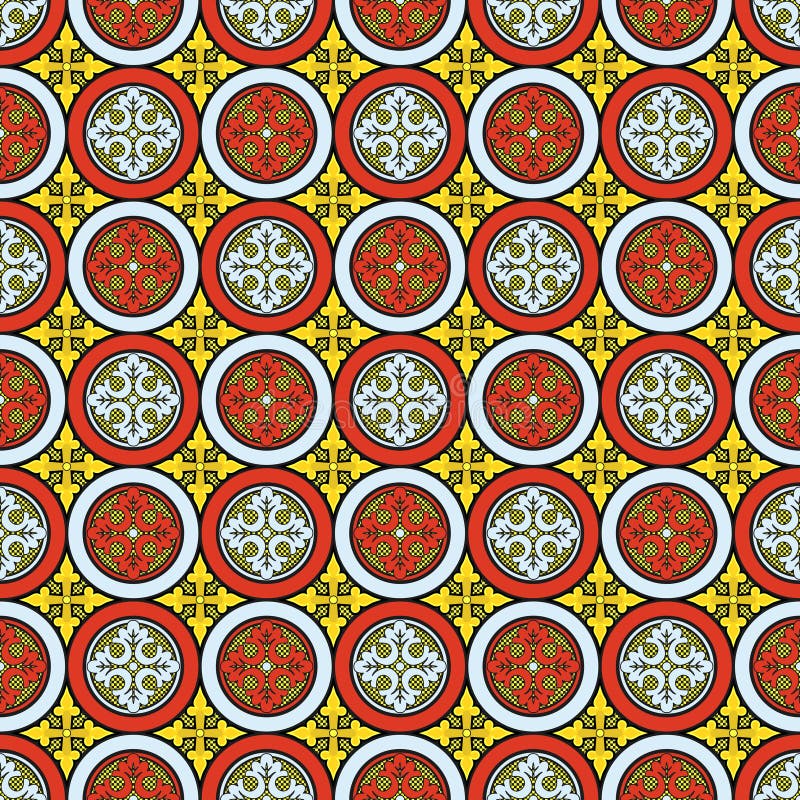 Seamless Abstract Medieval Vector Pattern Stock Vector - Illustration ...