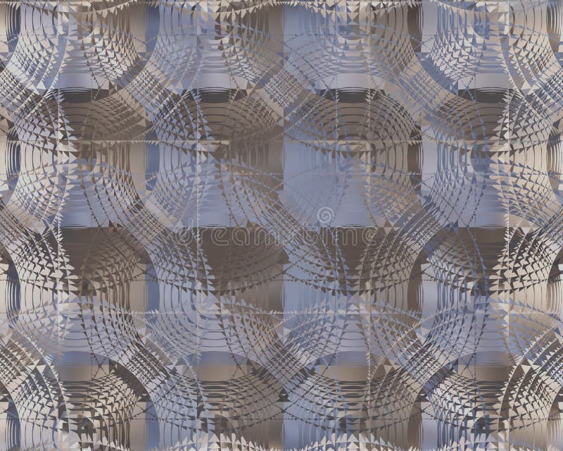 Seamless Abstract Metallic Transparent Ornament on Gray Backdrop, Gray ...