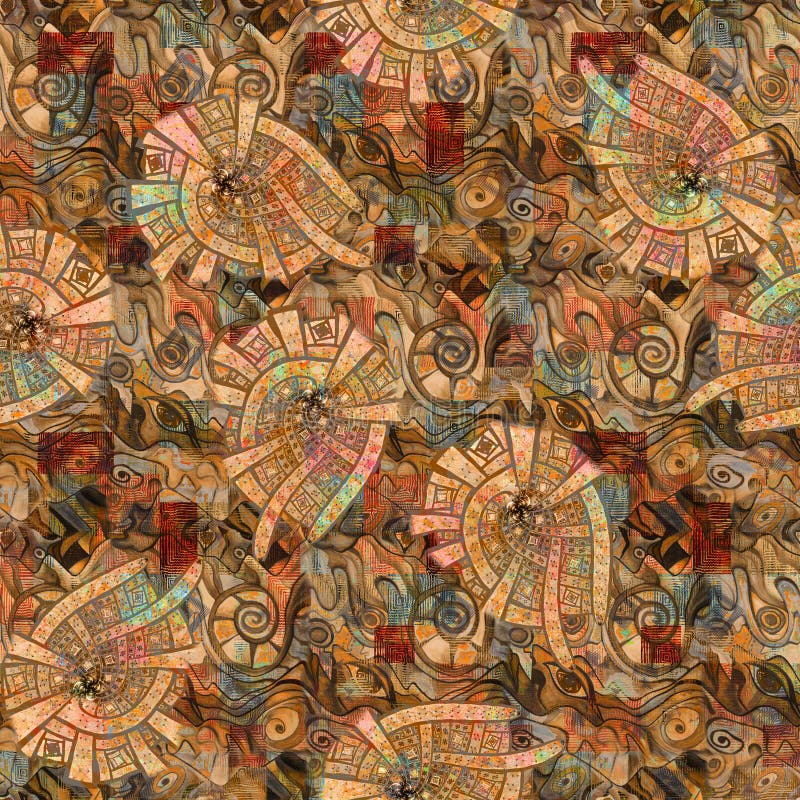 Seamless Abstract Mix Match Design Pattern for Digital Print Stock ...