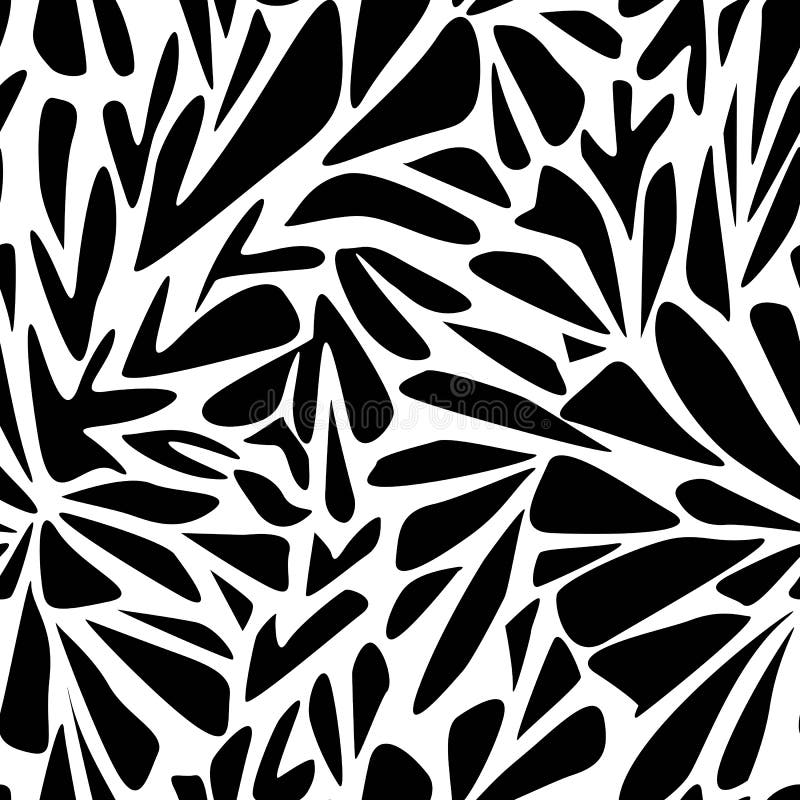 Seamless Abstract Modern Pattern in Black White Color Stock ...