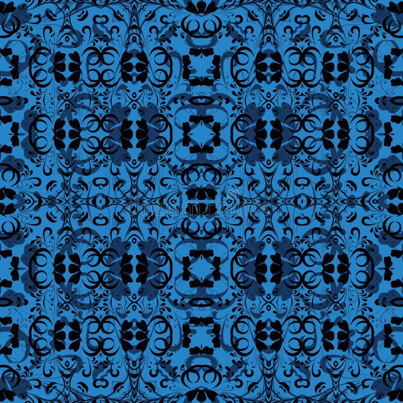 Seamless Abstract Outline Pattern Stock Vector - Illustration of ...