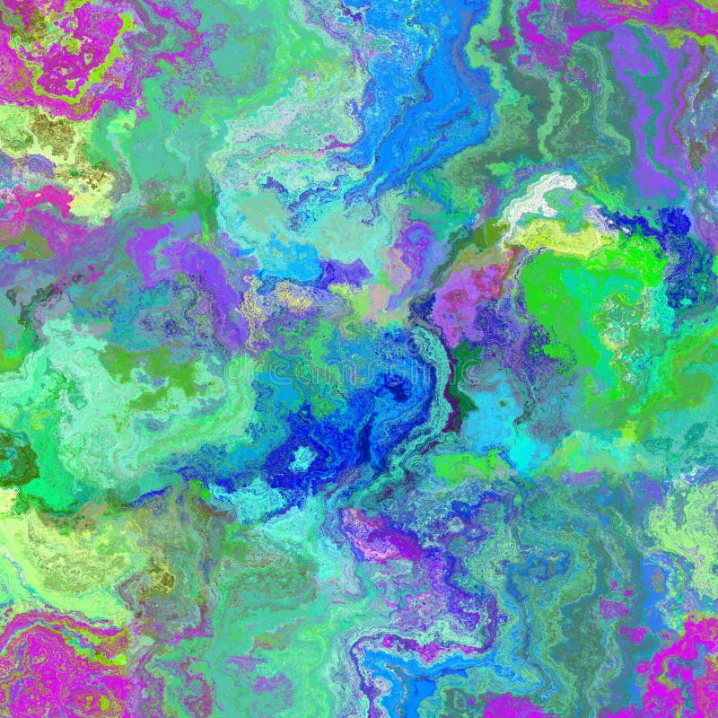 Seamless Abstract Painted Brushed Marble Texture. Rainbow Bright ...