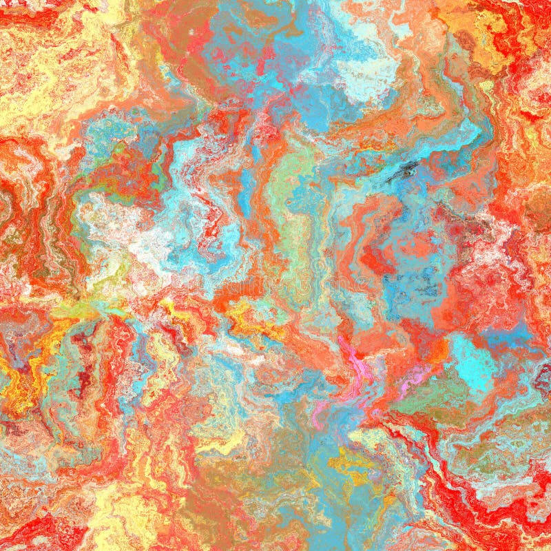 Seamless Abstract Painted Brushed Marble Texture. Rainbow Bright ...