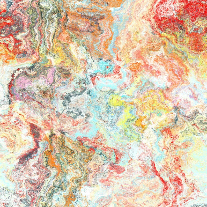 Seamless Abstract Painted Brushed Marble Texture. Rainbow Bright ...