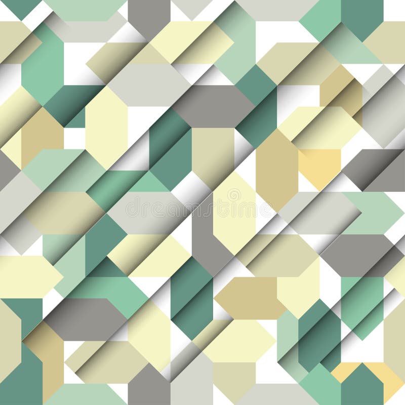 Seamless Abstract Paper Geometric Pattern Stock Vector - Illustration ...