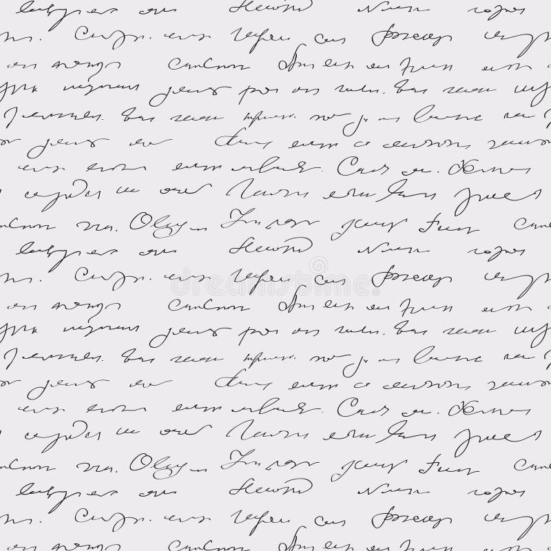 Seamless Pattern with Handwriting Text Stock Vector - Illustration of ...