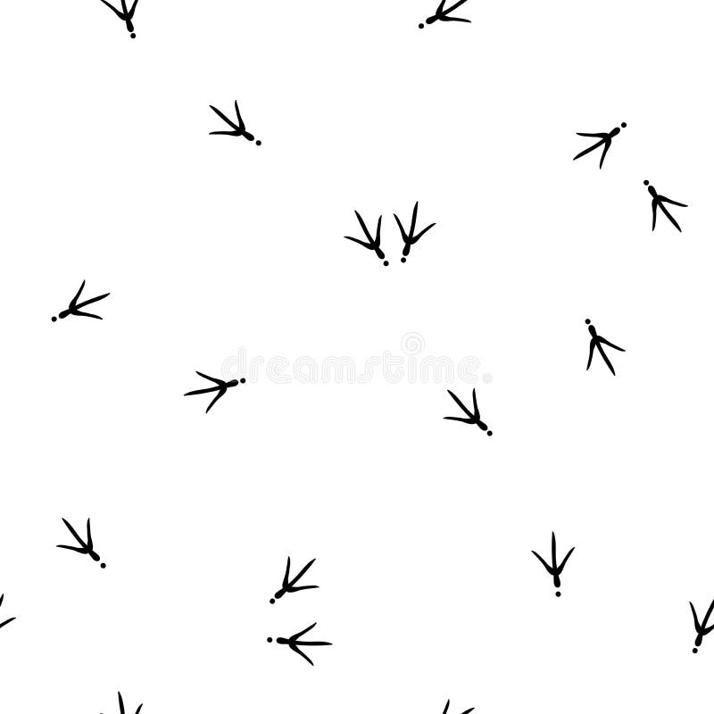 Bird Footprints Seamless Stock Illustrations – 175 Bird Footprints ...