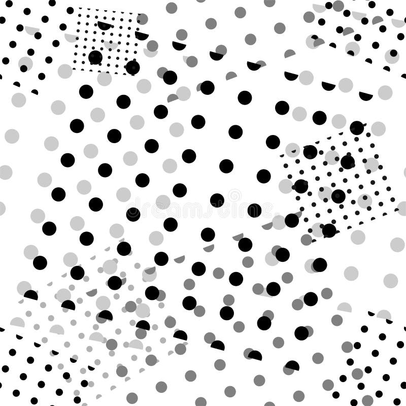 Seamless Abstract Pattern of Black Dots on a White Background. Points ...