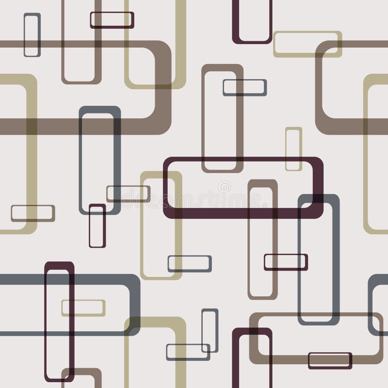 Seamless Abstract Pattern of Colored Intersecting Contour Rectangles ...