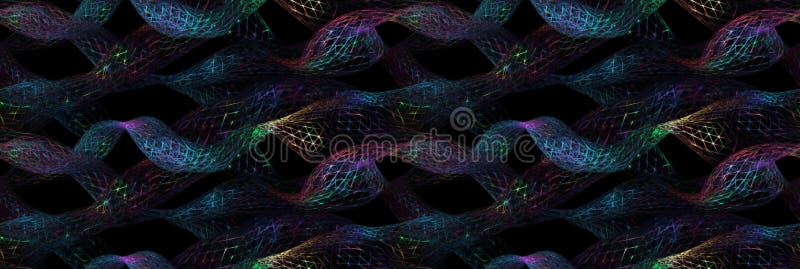 Colorful Embossed Mesh Representing Internet Connections, Cloud ...