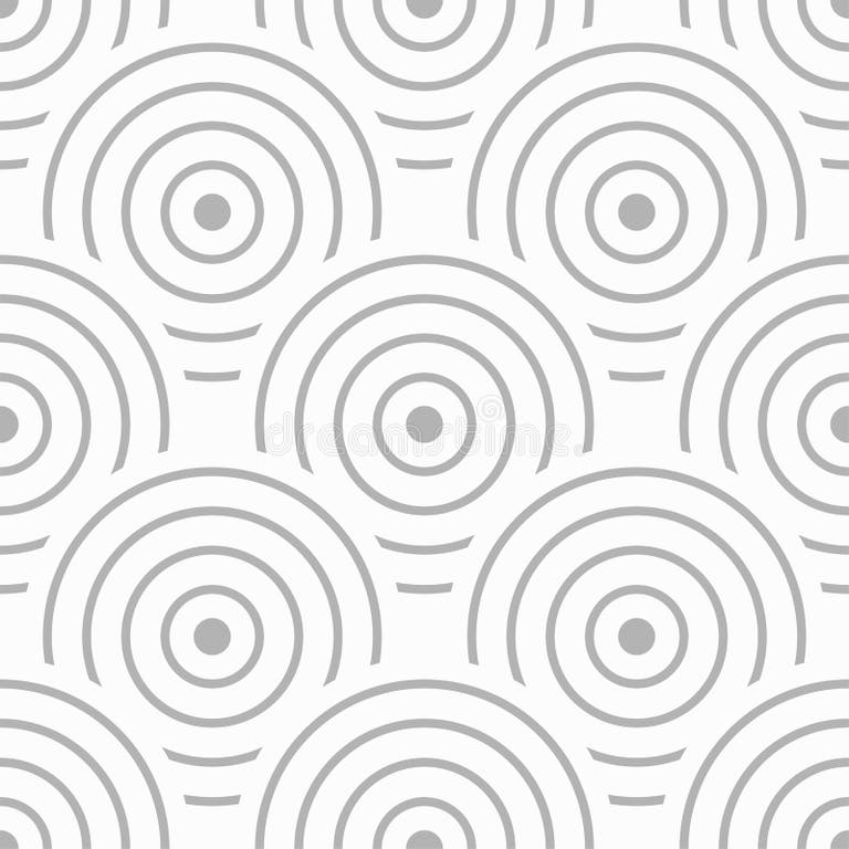 Seamless Abstract Pattern of Concentric Circles and Arcs. Vector Illustration. Stock Vector ...