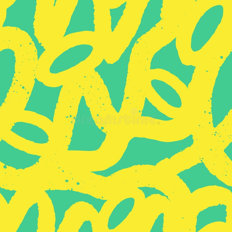 Seamless Abstract Pattern. Creative Dynamic Texture with Scribble ...