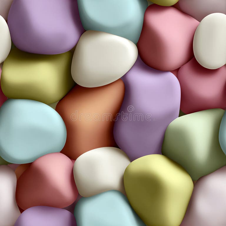 Seamless Pattern of Organic Blobs with Pastel Clay-Like Texture Stock ...