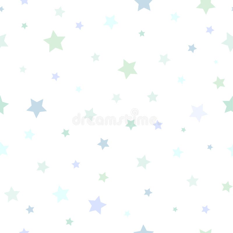 Seamless Abstract Pattern with Little Stars of Different Size and Color ...