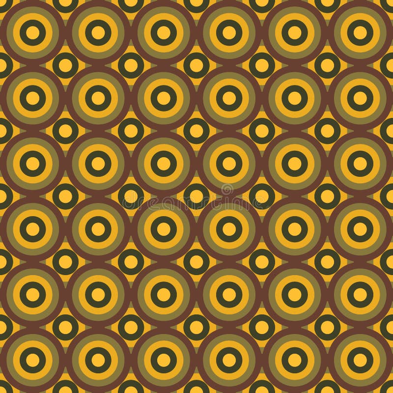 Seamless Abstract Pattern Made by Circles in Shades of Brown and Stock ...