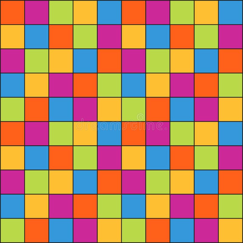 Seamless Abstract Pattern Made of Colorful Small Squares Wth Lin Stock ...