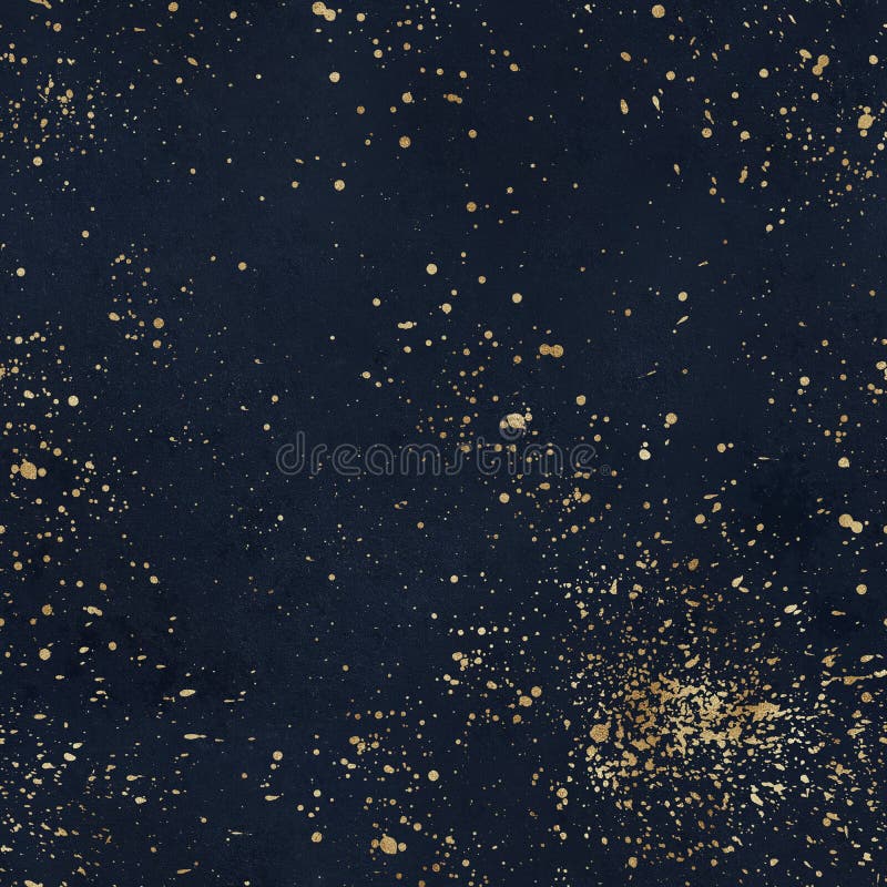 Seamless Abstract Pattern on Navy Background with Paint Splashes ...