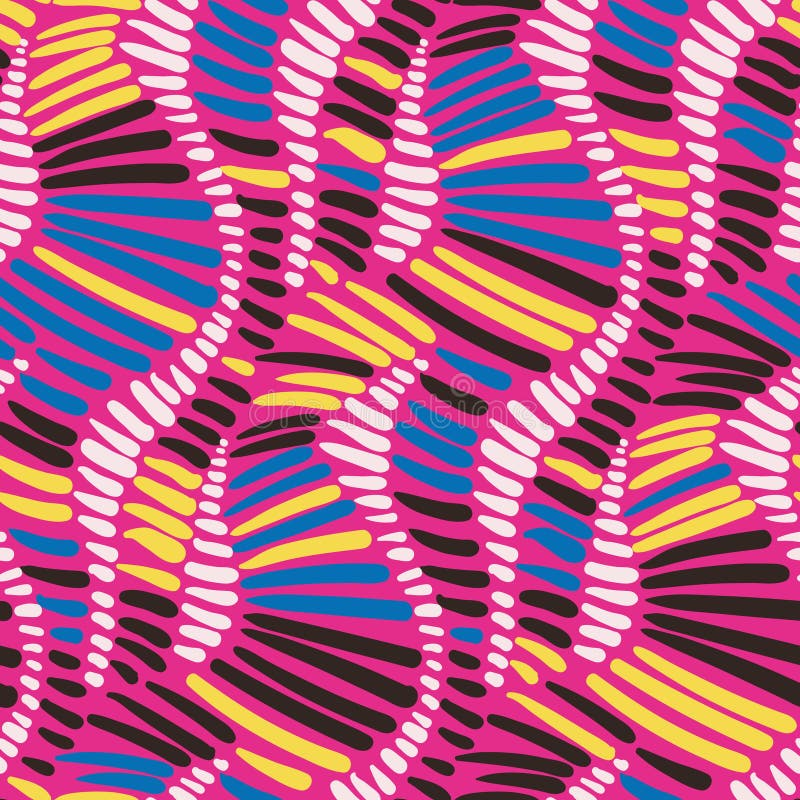 Seamless Pattern, Bright Abstract Doodle Background, Repeating Texture ...