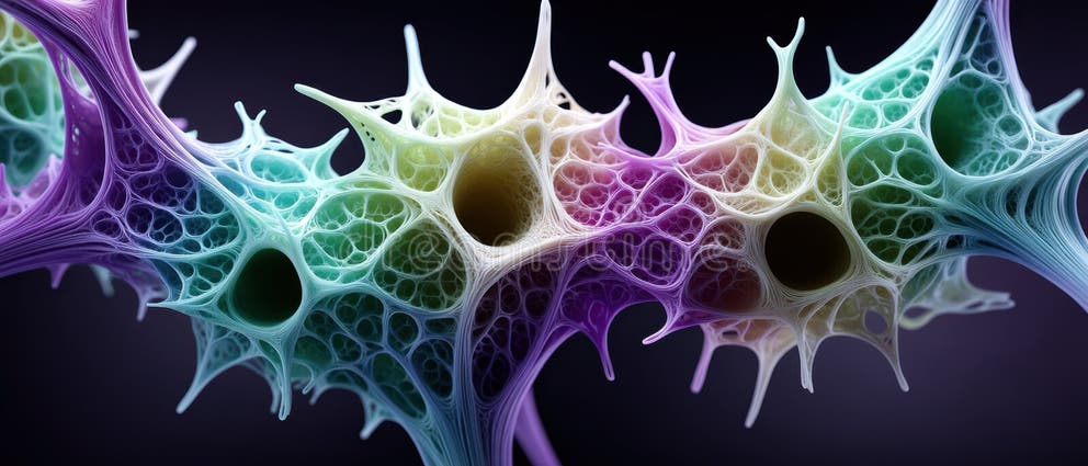 Seamless Abstract Pattern of Soft Flowing Neural Threads, Pastel Colors ...