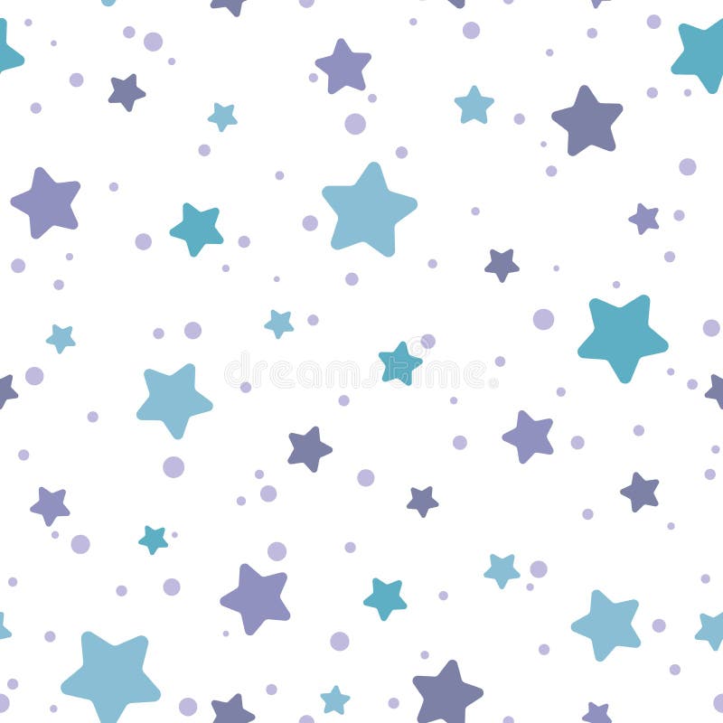 Seamless Abstract Pattern with Soft Rounded Stars of Different Colors ...