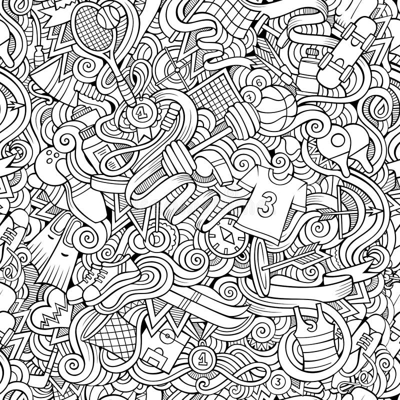 Seamless Abstract Pattern Sports and Fitness Stock Vector ...