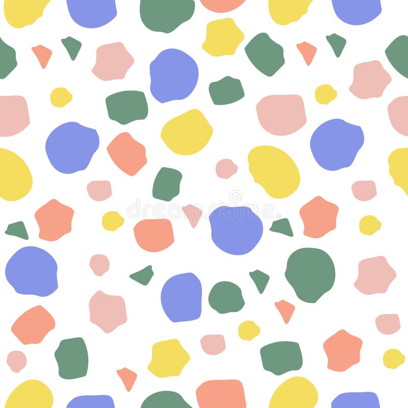 Seamless Abstract Pattern, Spots-like Soft Design. Multi Colored ...