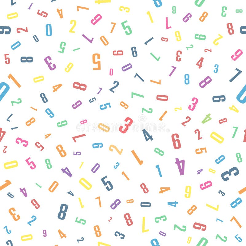 Seamless Abstract Pattern of Their Numbers for Texture, Textiles ...