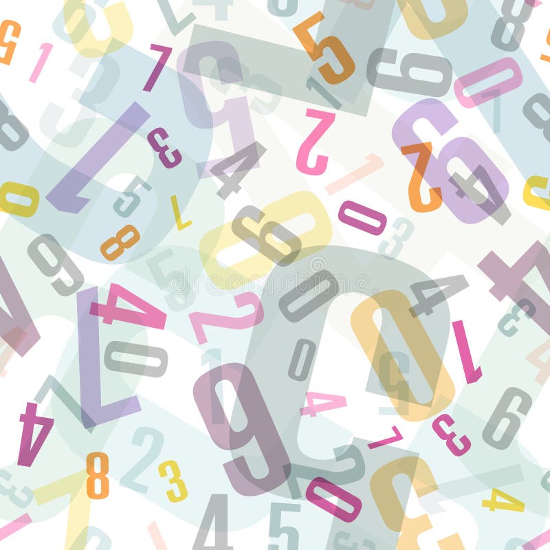Seamless Abstract Pattern of Their Numbers for Texture, Textiles ...