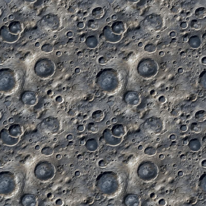 Top View Moon Grey Surface with Craters. AI Generative Illustration ...