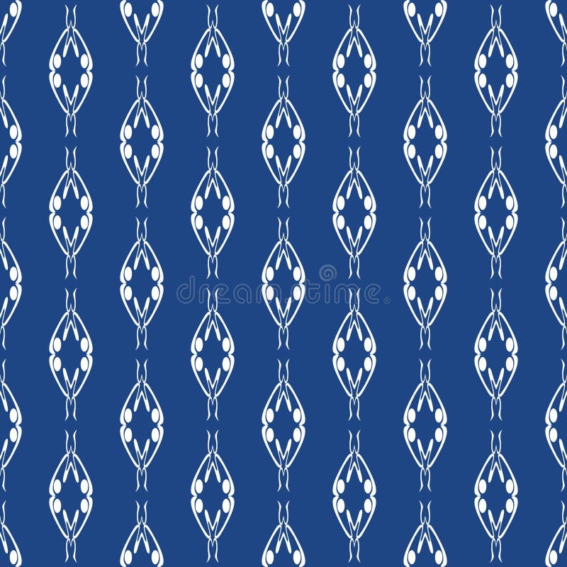 Seamless Abstract Pattern in a Trendy Blue Color. Stock Illustration ...