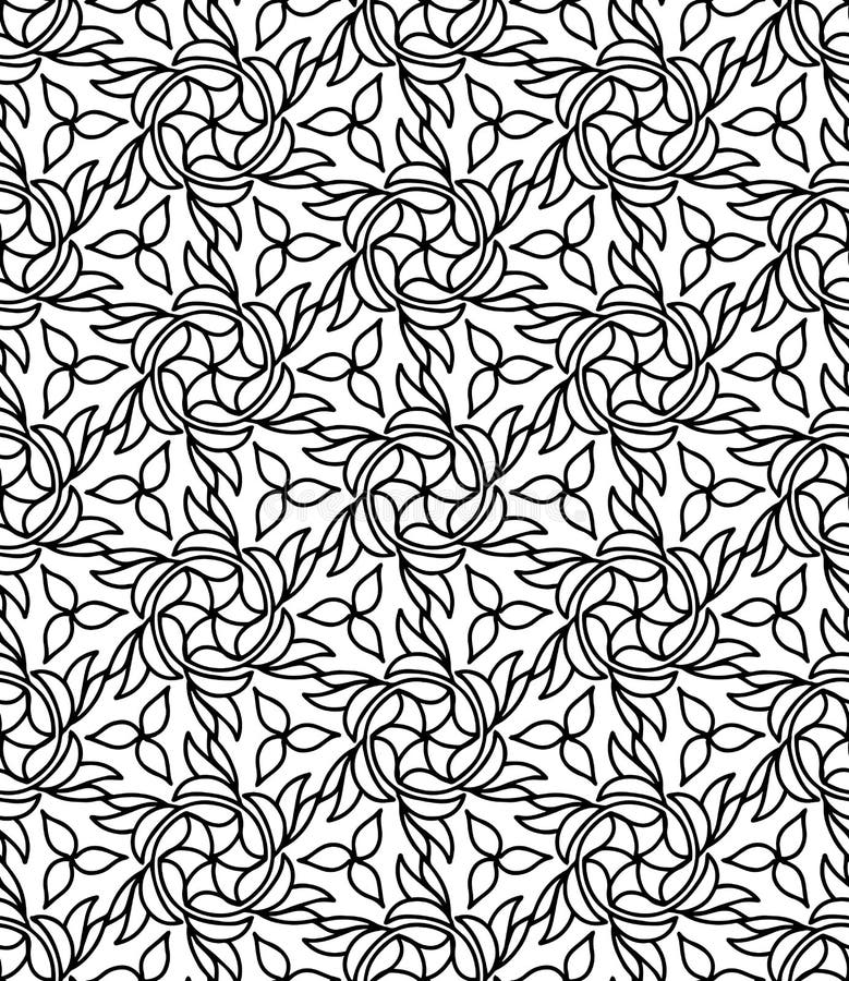 Seamless Abstract Pattern Vector Coloring Book Stock Vector ...