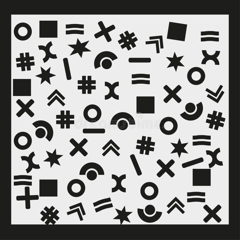 Seamless Abstract Pattern. Vector Shape Mix. Minimal Geometric Elements ...